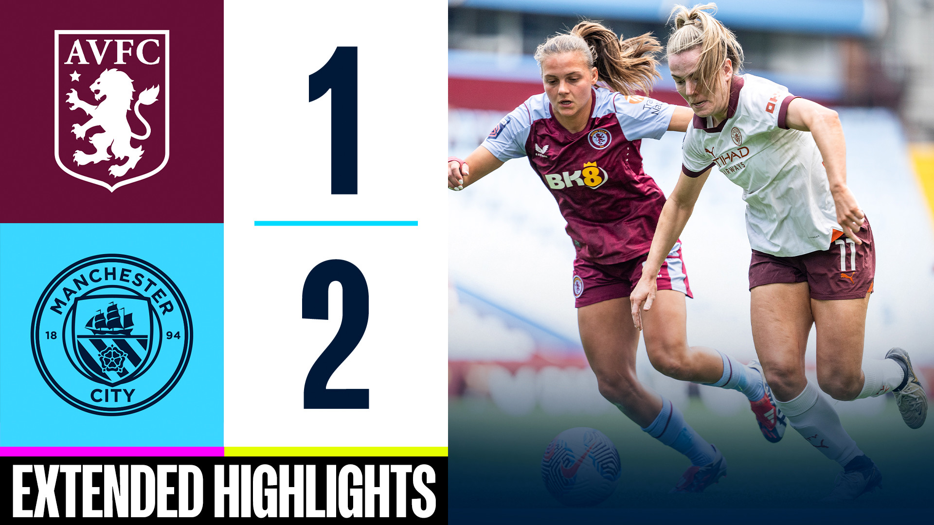 Extended highlights: Aston Villa 1-2 City