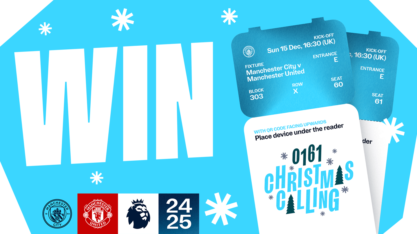 Win tickets to City v Manchester United at the Etihad Stadium!