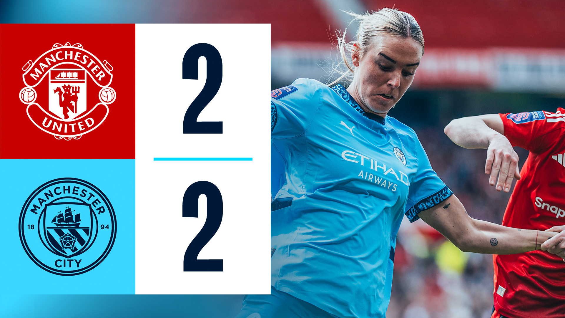 Short highlights: Manchester United 2-2 City