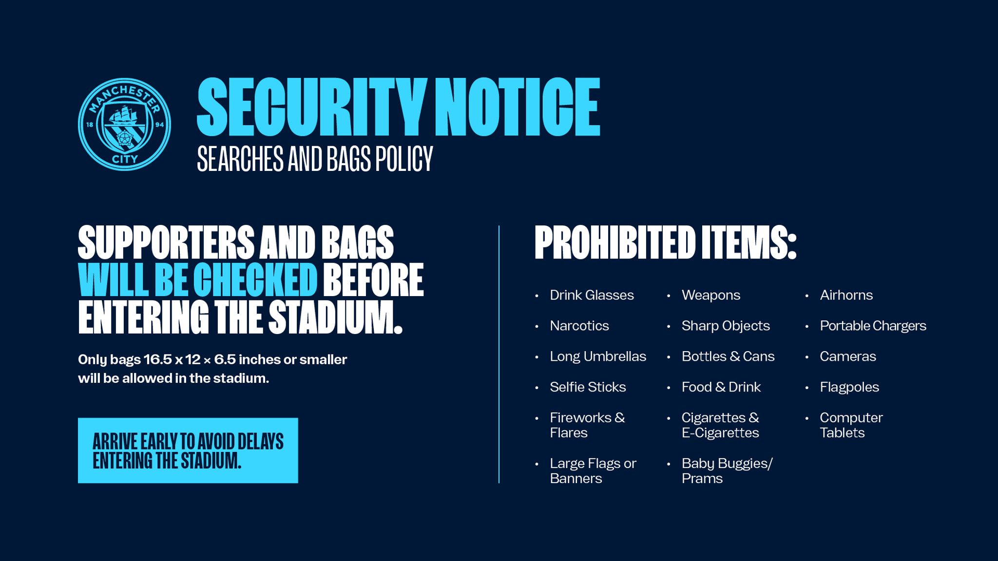 Away Fan Guide Etihad Stadium