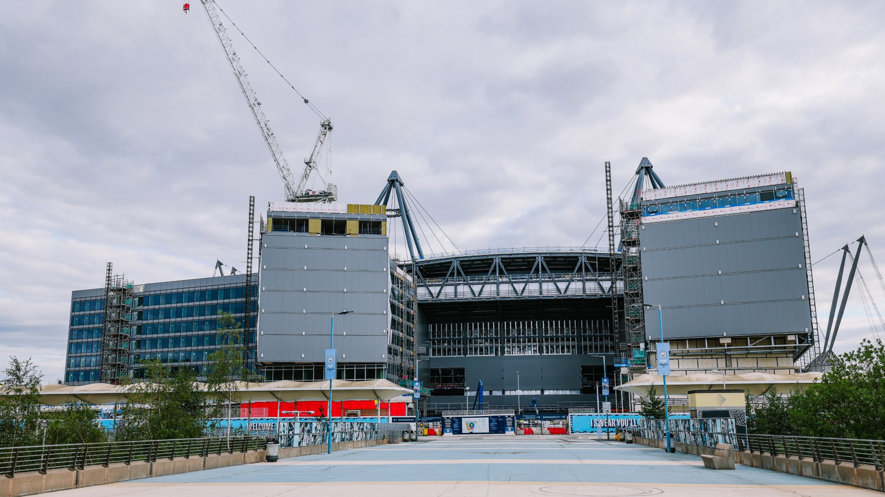 North Stand roof update plus new jumbo screen installed