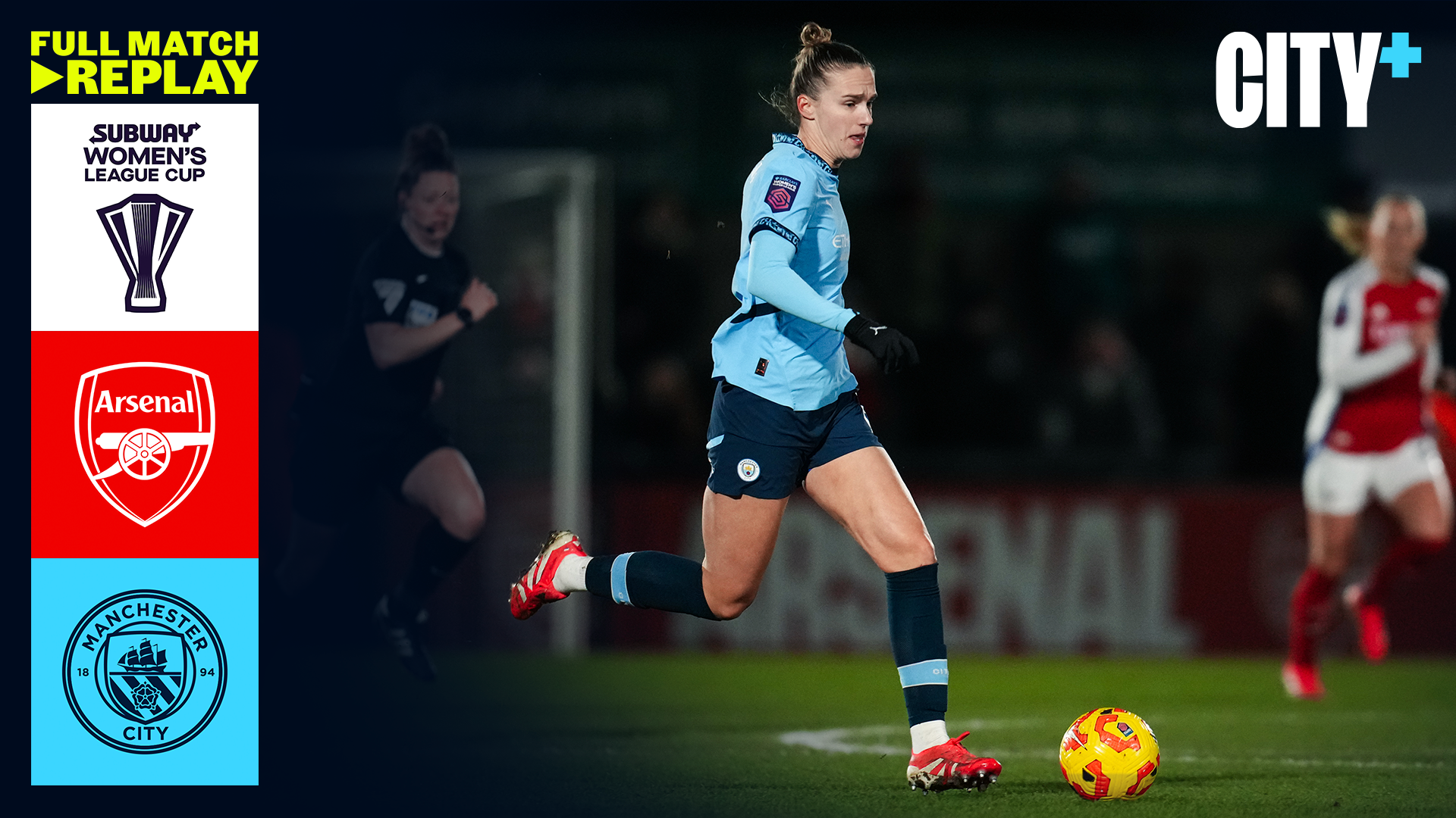 Full-match replay: Arsenal v City - Subway League Cup