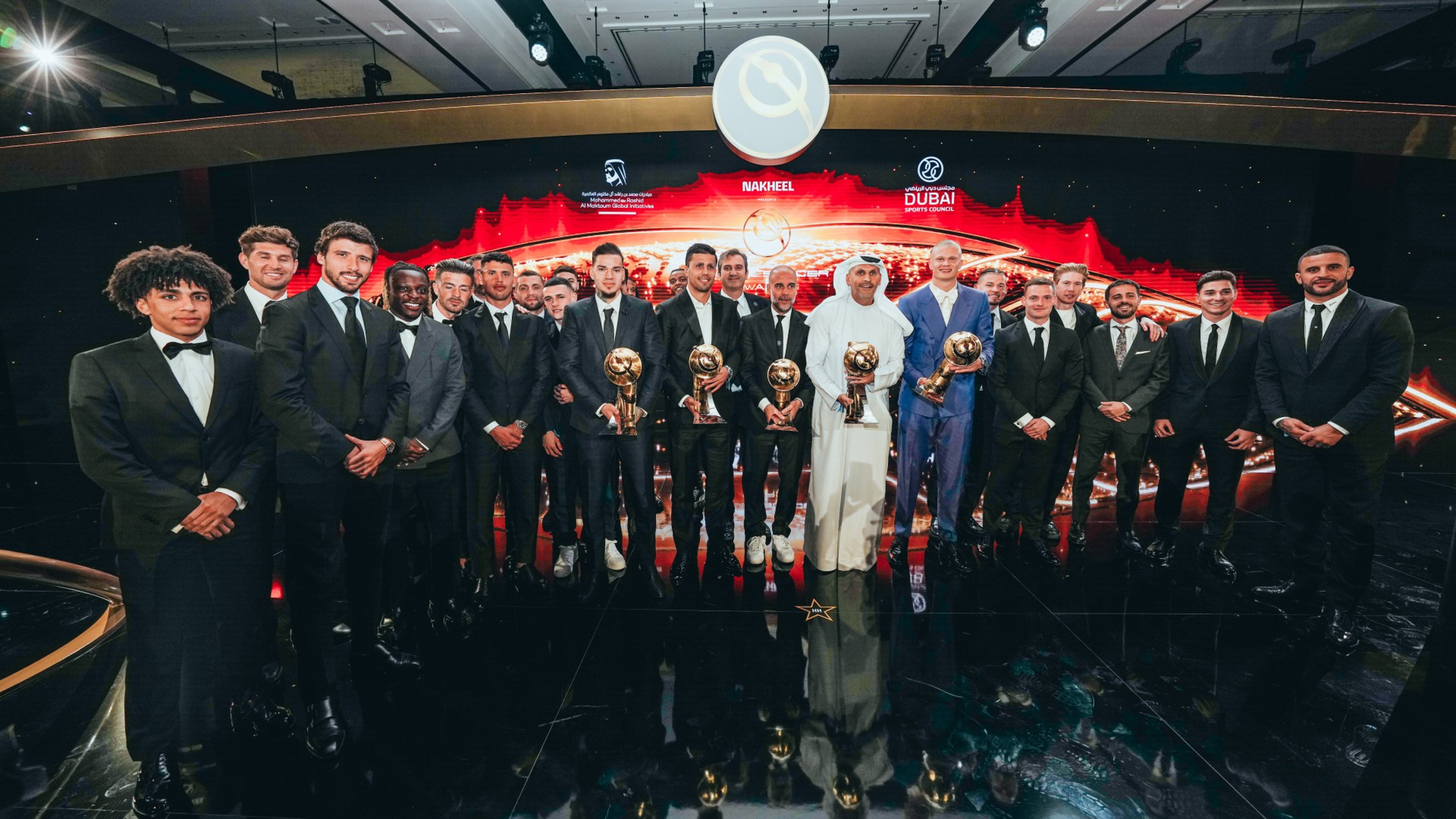 Gallery: City enjoy winning feeling at Dubai Globe Soccer Awards