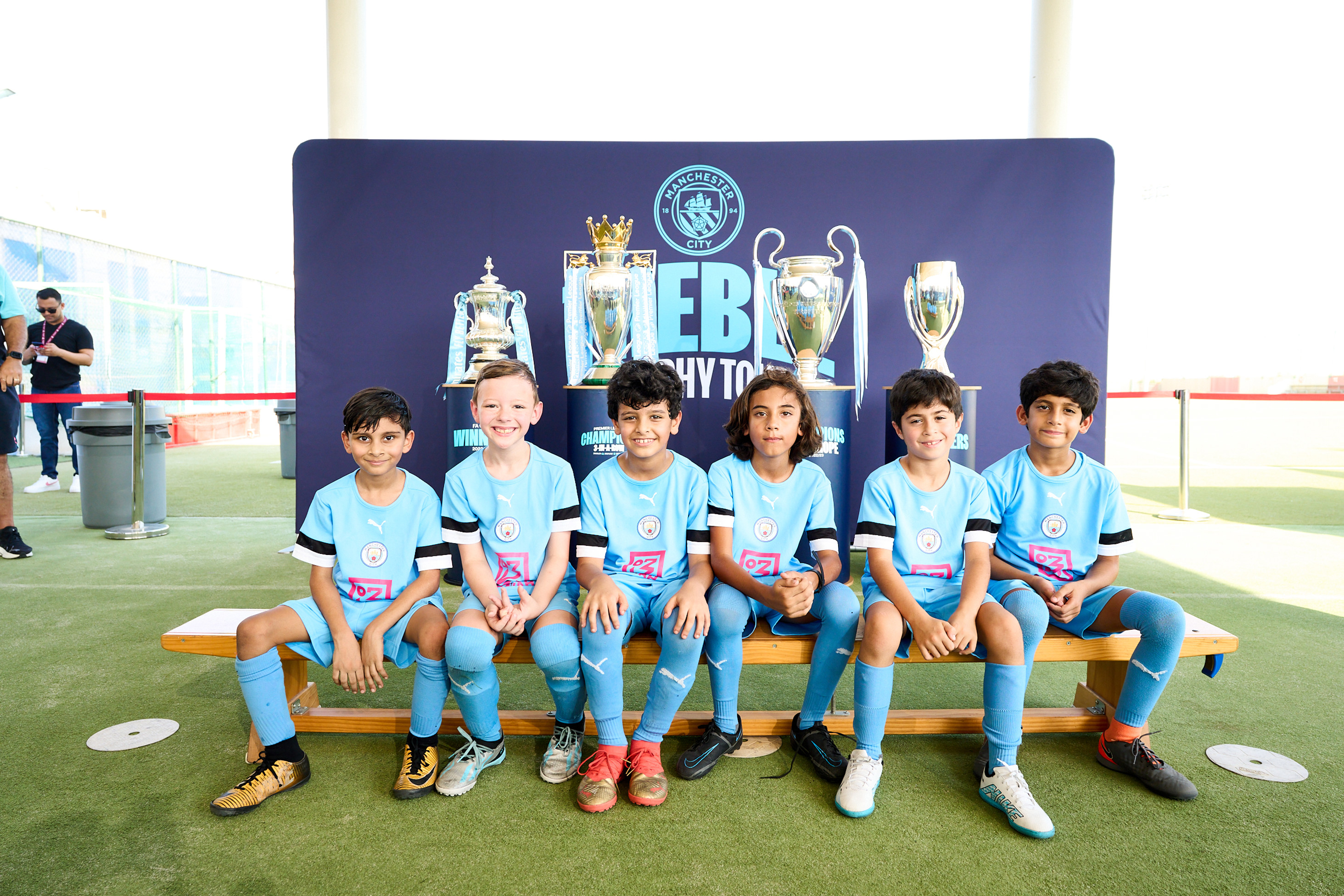 Treble trophies visit City Football Schools in Abu Dhabi and Dubai