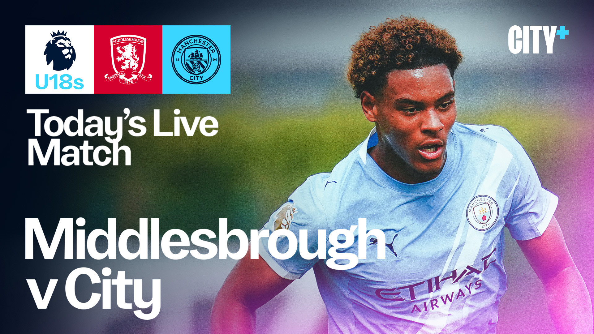 Watch City's Under-18 Premier League North trip to Middlesbrough live on CITY+ today