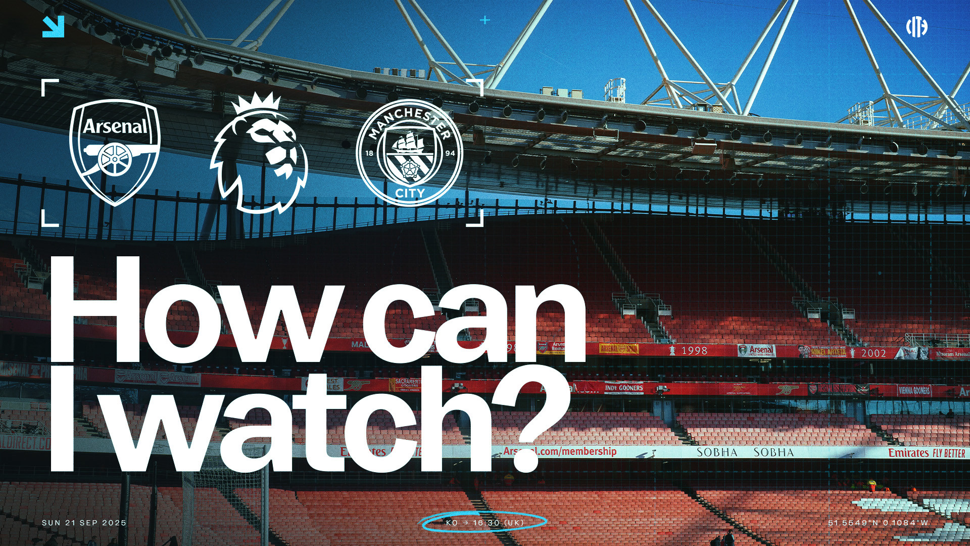 How can I watch Arsenal v City on TV?