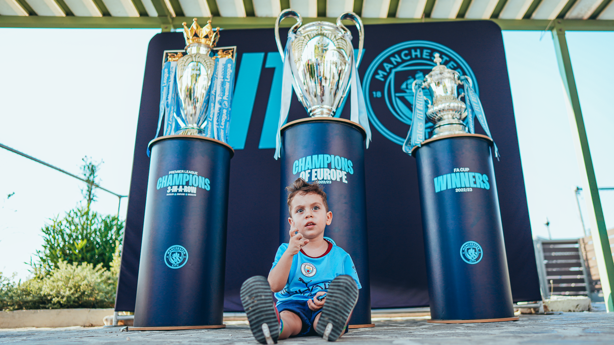 Treble Trophy Tour visits Athens