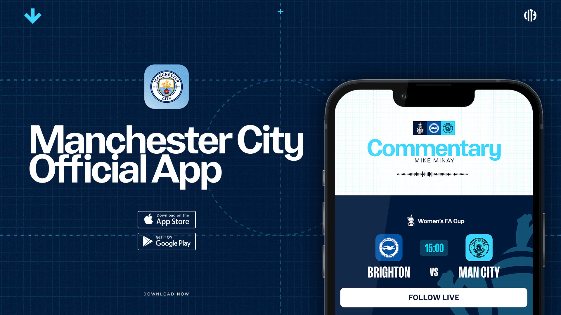 How to follow the Women's FA Cup final on the official Man City App