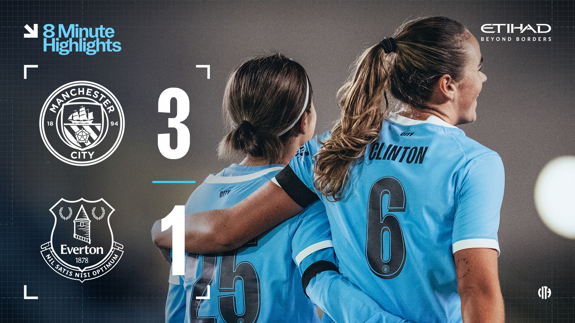 Eight-minute highlights: City 3-1 Everton