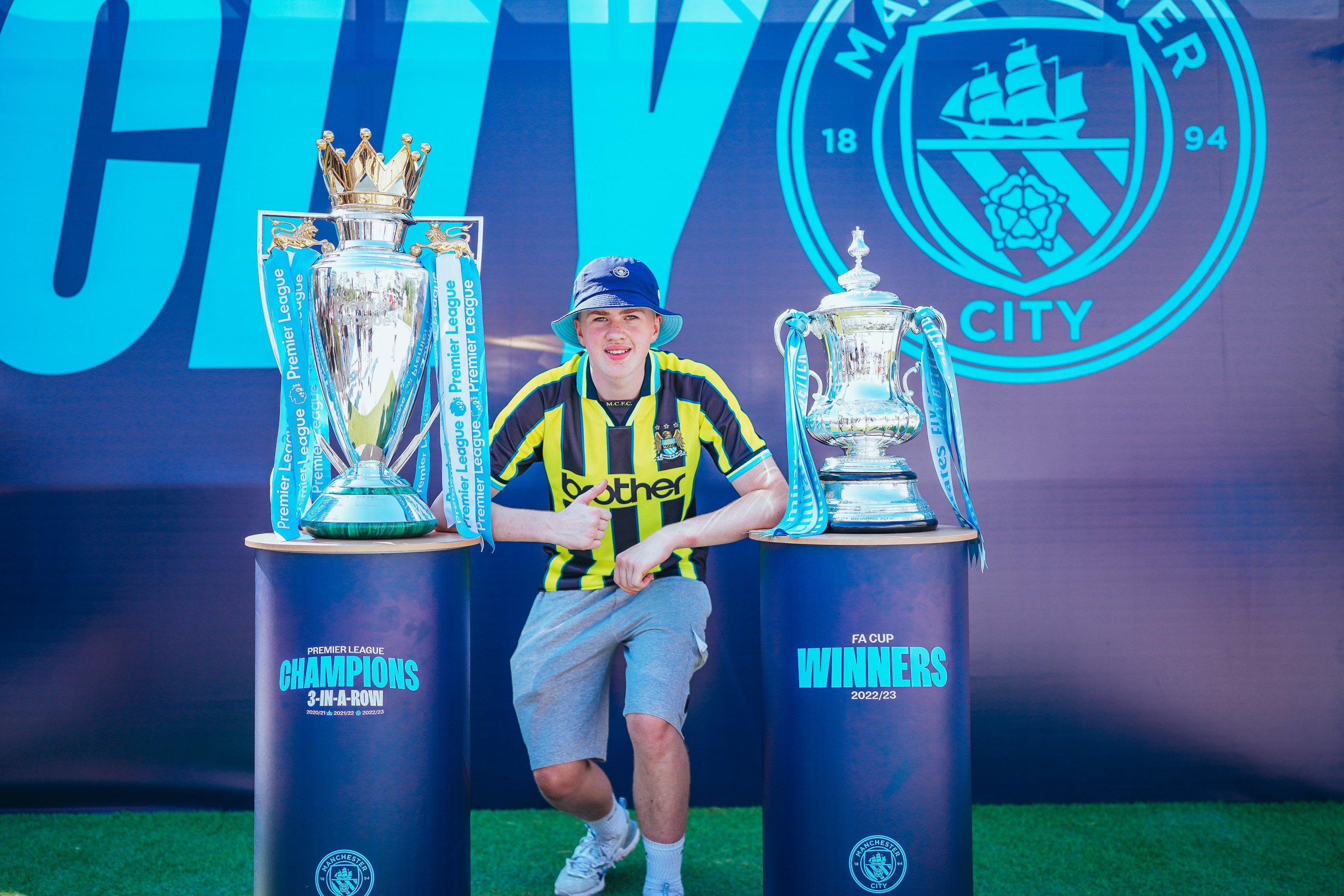 Treble Trophy Tour visits Athens
