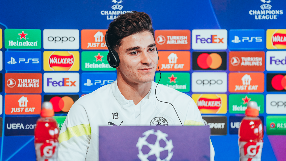 It's a privilege to play with Haaland, says Alvarez