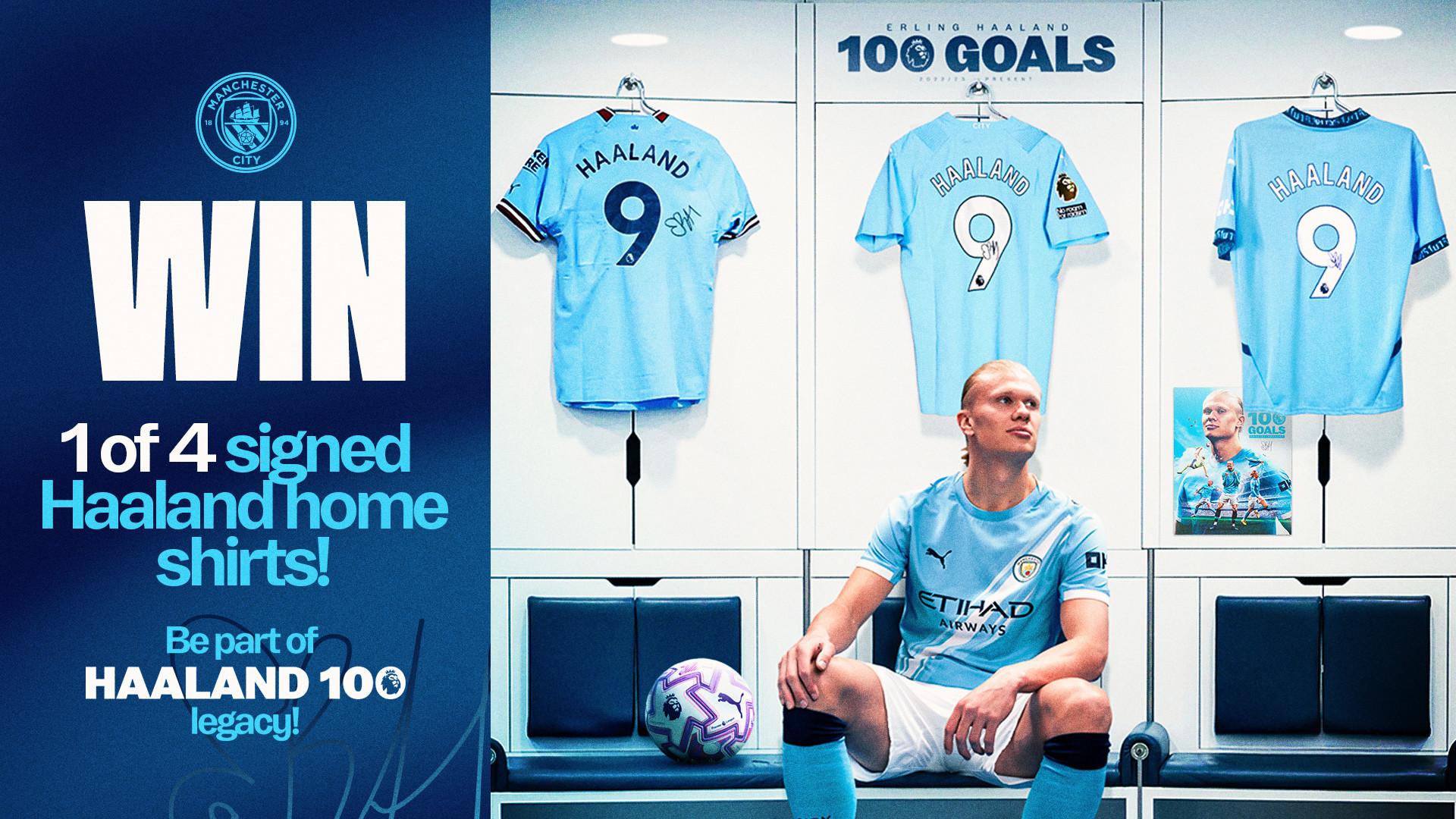 Win one of four signed Haaland shirts to celebrate his 100 Premier ...