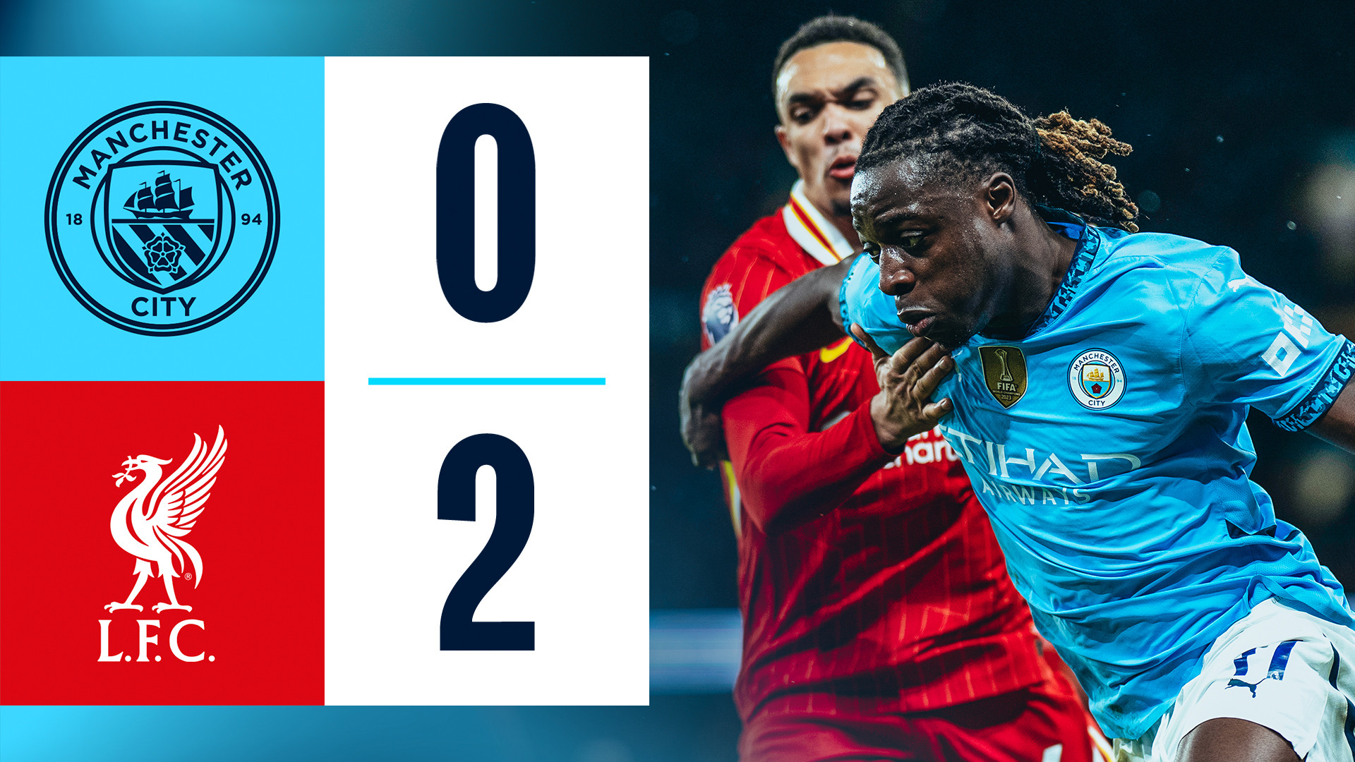 Brief highlights: City 0-2 Liverpool