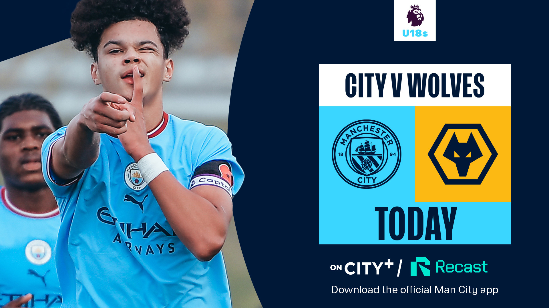 Watch City v Wolves live on CITY+ and Recast
