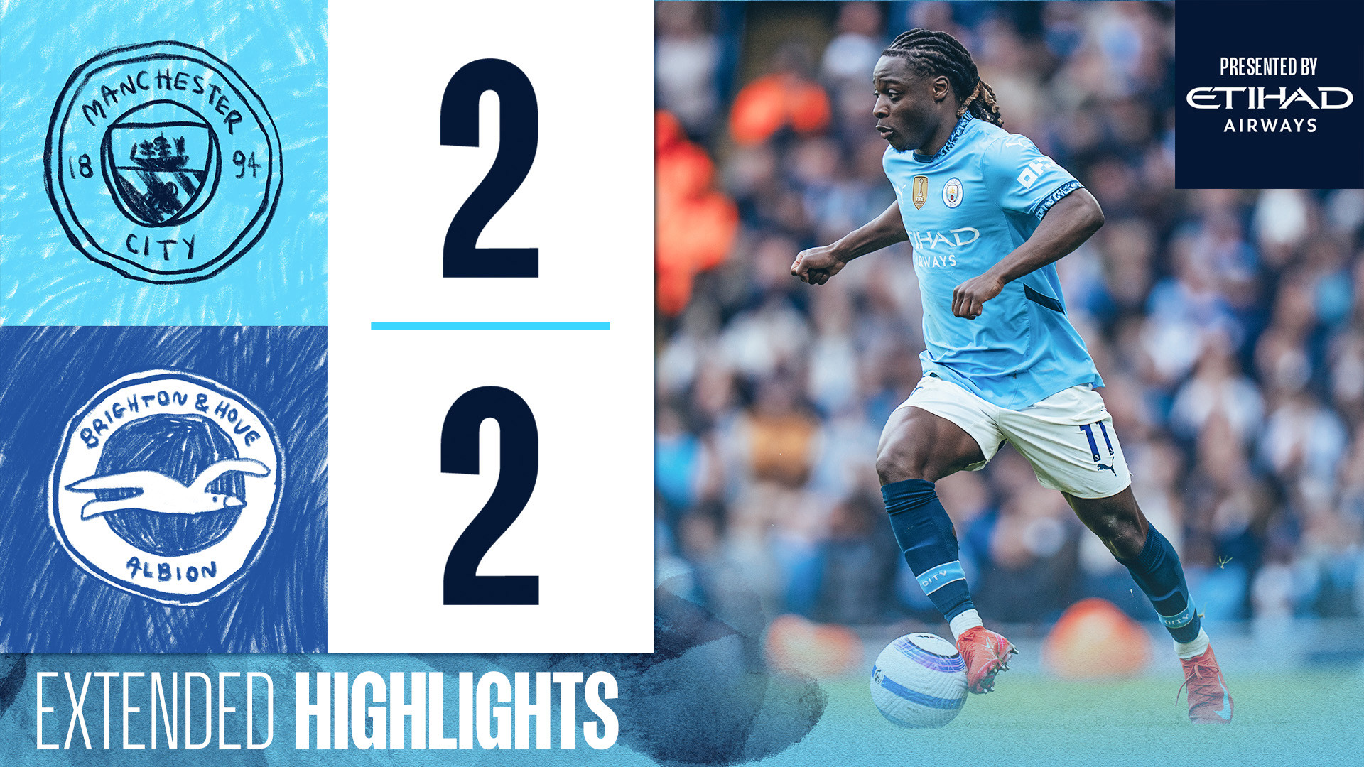 [풀 하이라이트] 맨시티 2-2 브라이튼(PL 29R, 24/25)