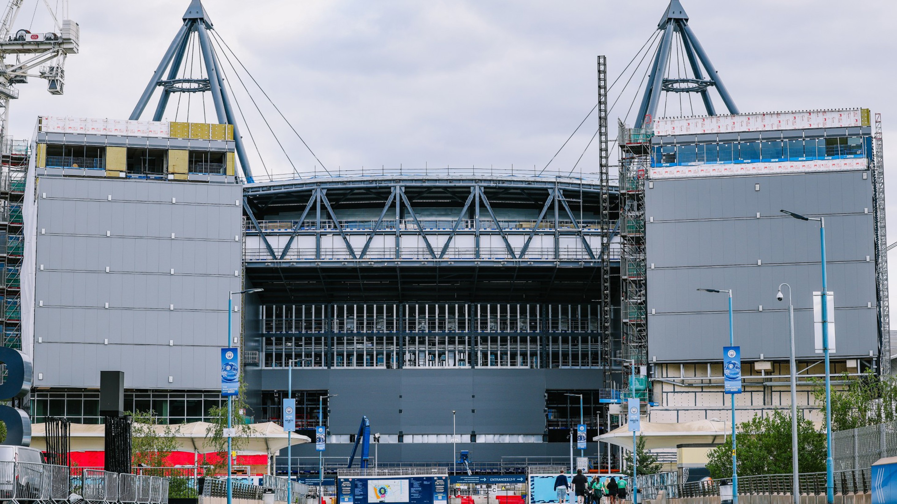 North Stand roof update plus new jumbo screen installed