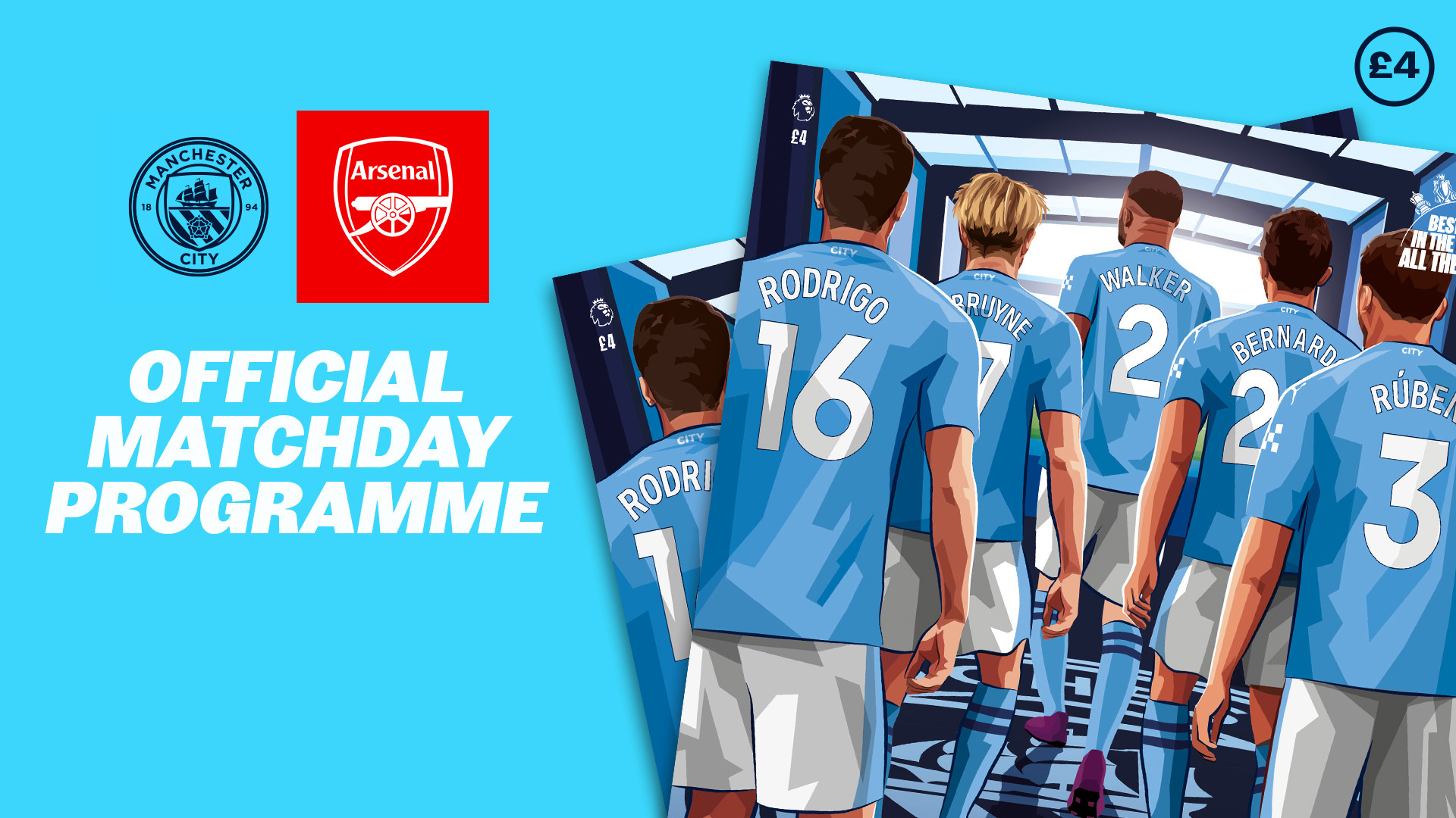 City v Arsenal match programme: In-depth Walker interview and a cover ...