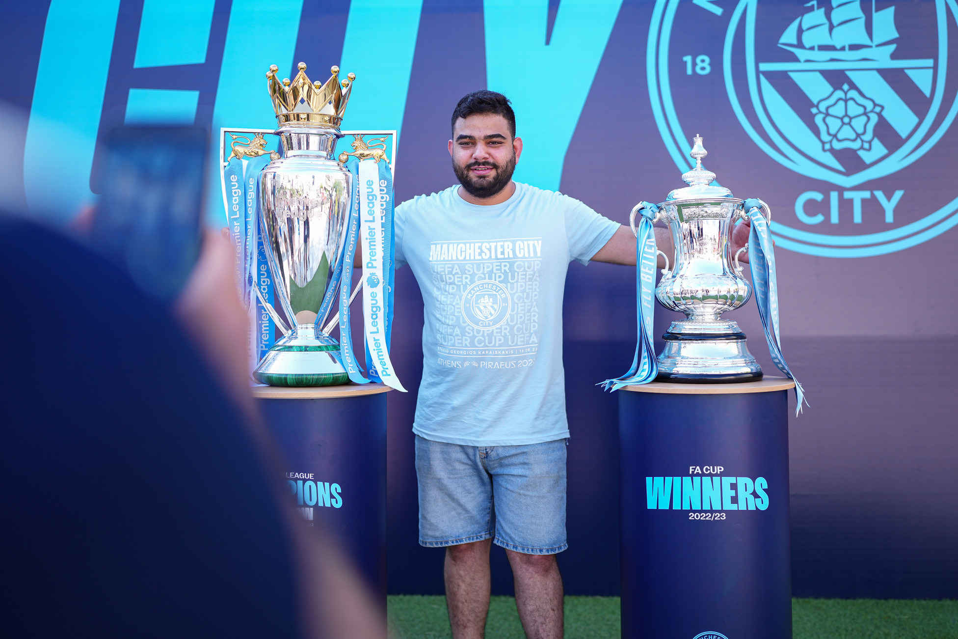 Treble Trophy Tour visits Athens