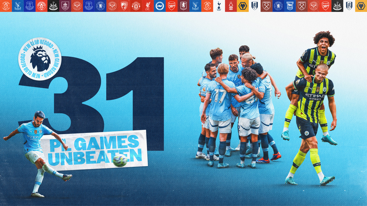 City set club record for unbeaten run in top-flight