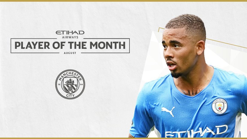 Gabriel Jesus voted Etihad Player of the Month