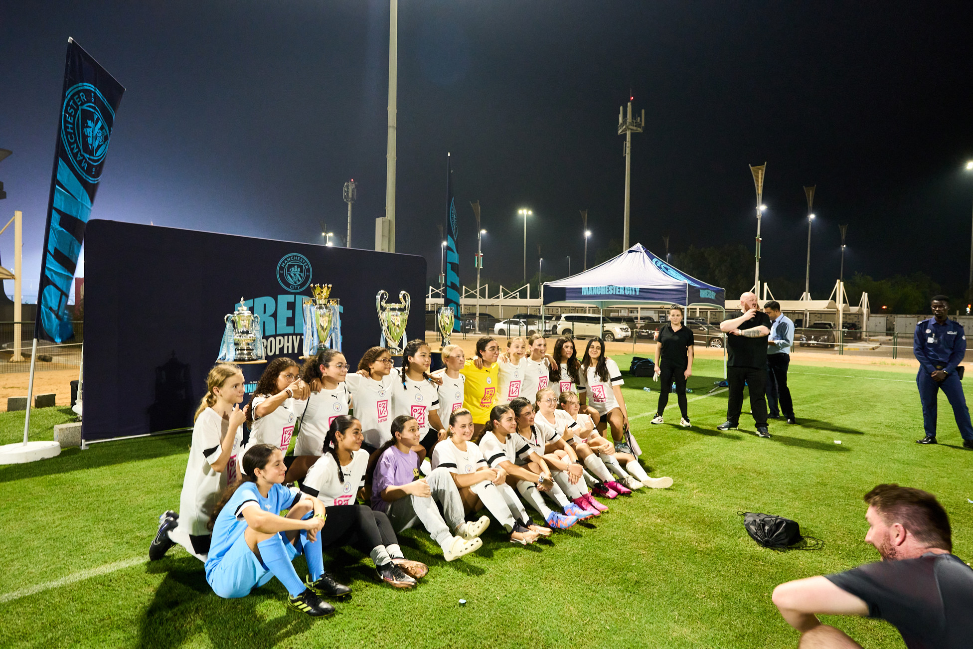 Treble trophies visit City Football Schools in Abu Dhabi and Dubai