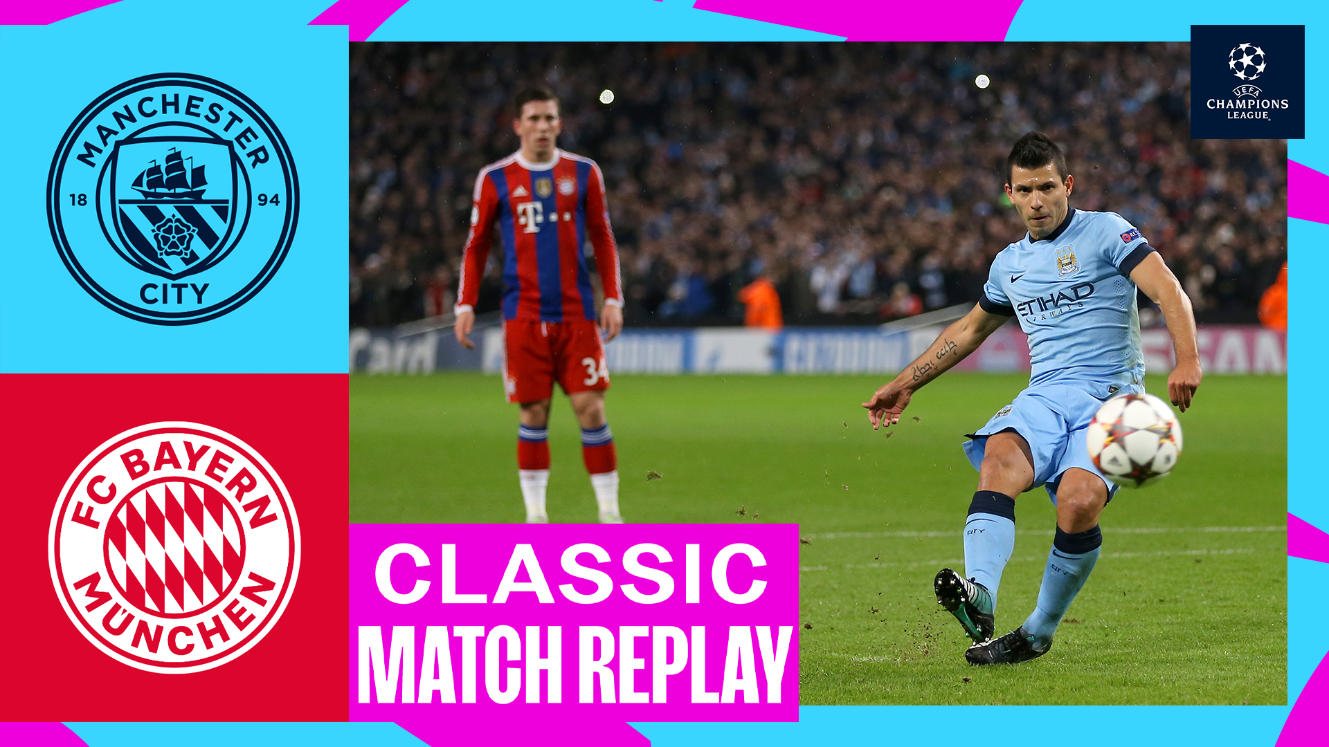 City 3-2 Bayern Munich: Classic Match Replay 2014