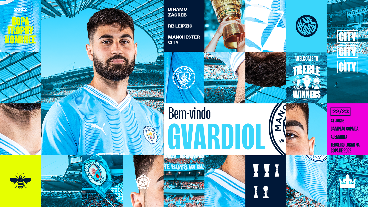 Gvadiol emocionado por se juntar ao City após 'temporada perfeita'