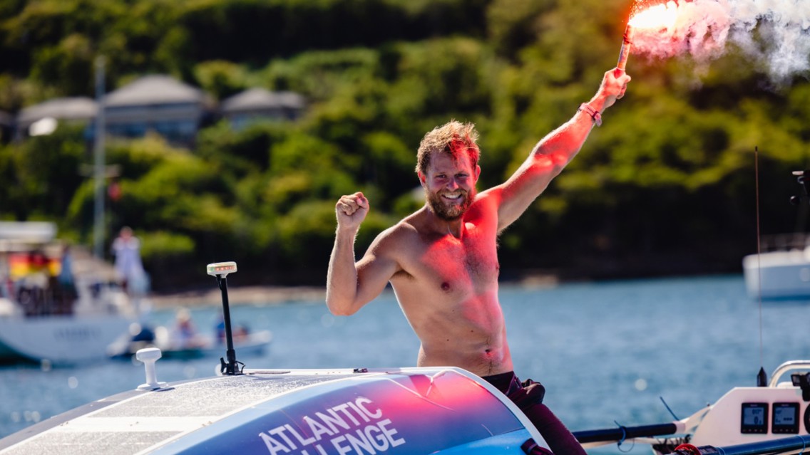 Fundraiser Jamie Carr completes Atlantic row