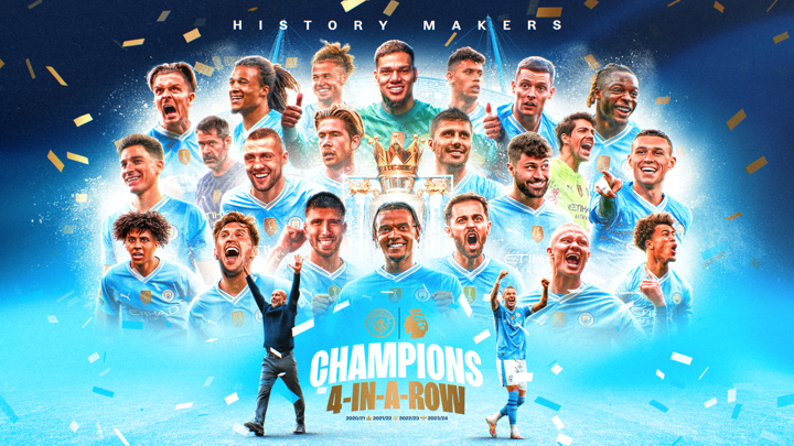 Manchester City win record fourth-successive Premier League title