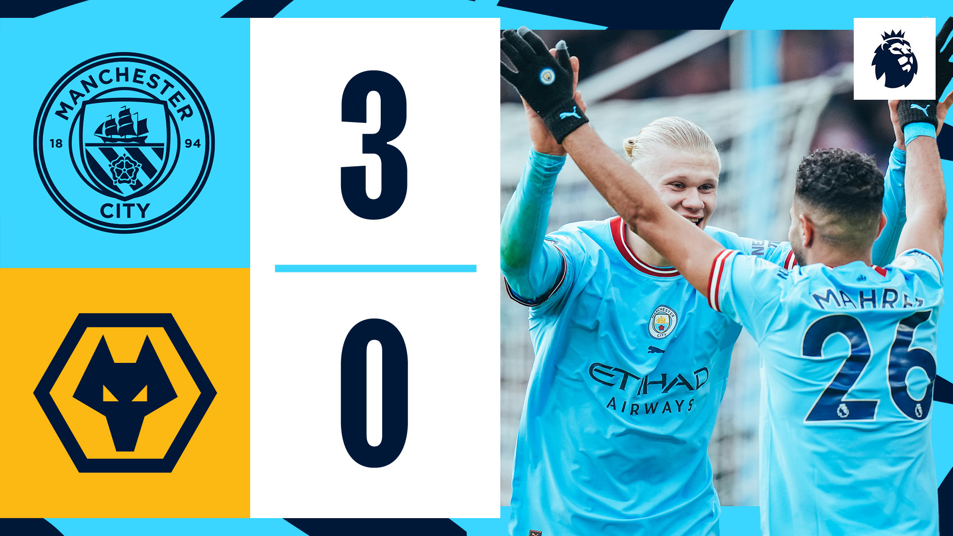 Short highlights: City 3-0 Wolves