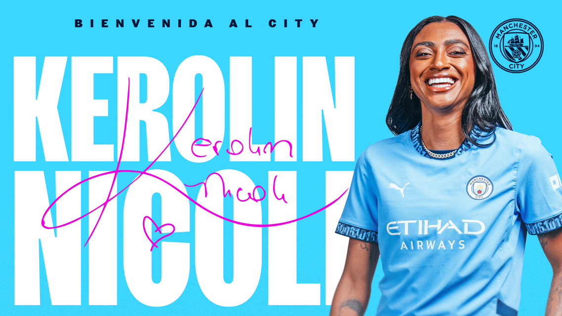 Kerolin Nicoli es nueva jugadora del Manchester City