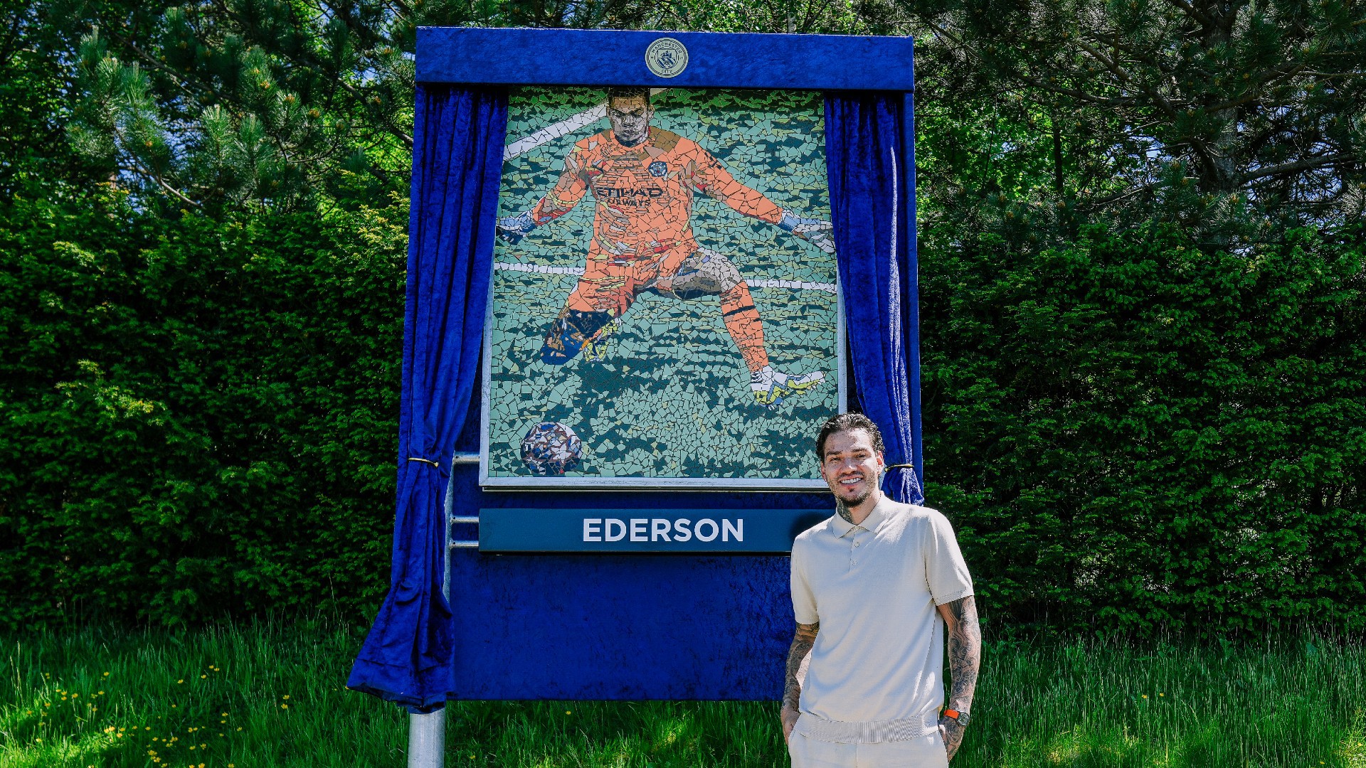 City honour Ederson with mosaic at the CFA