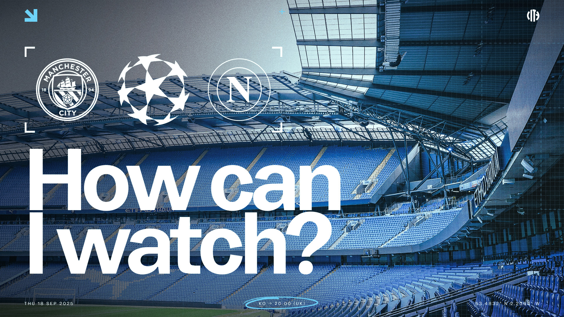 How can I watch City v Napoli on TV around the world?