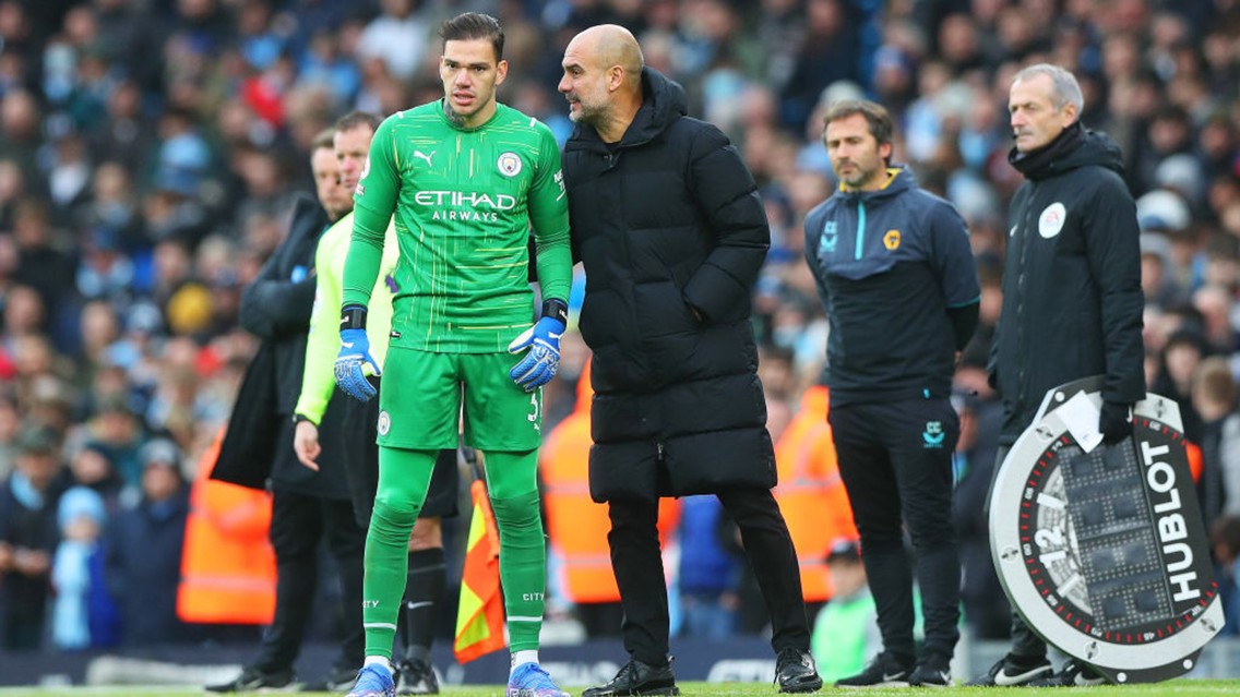 Guardiola hails City centurions Ederson and Sterling