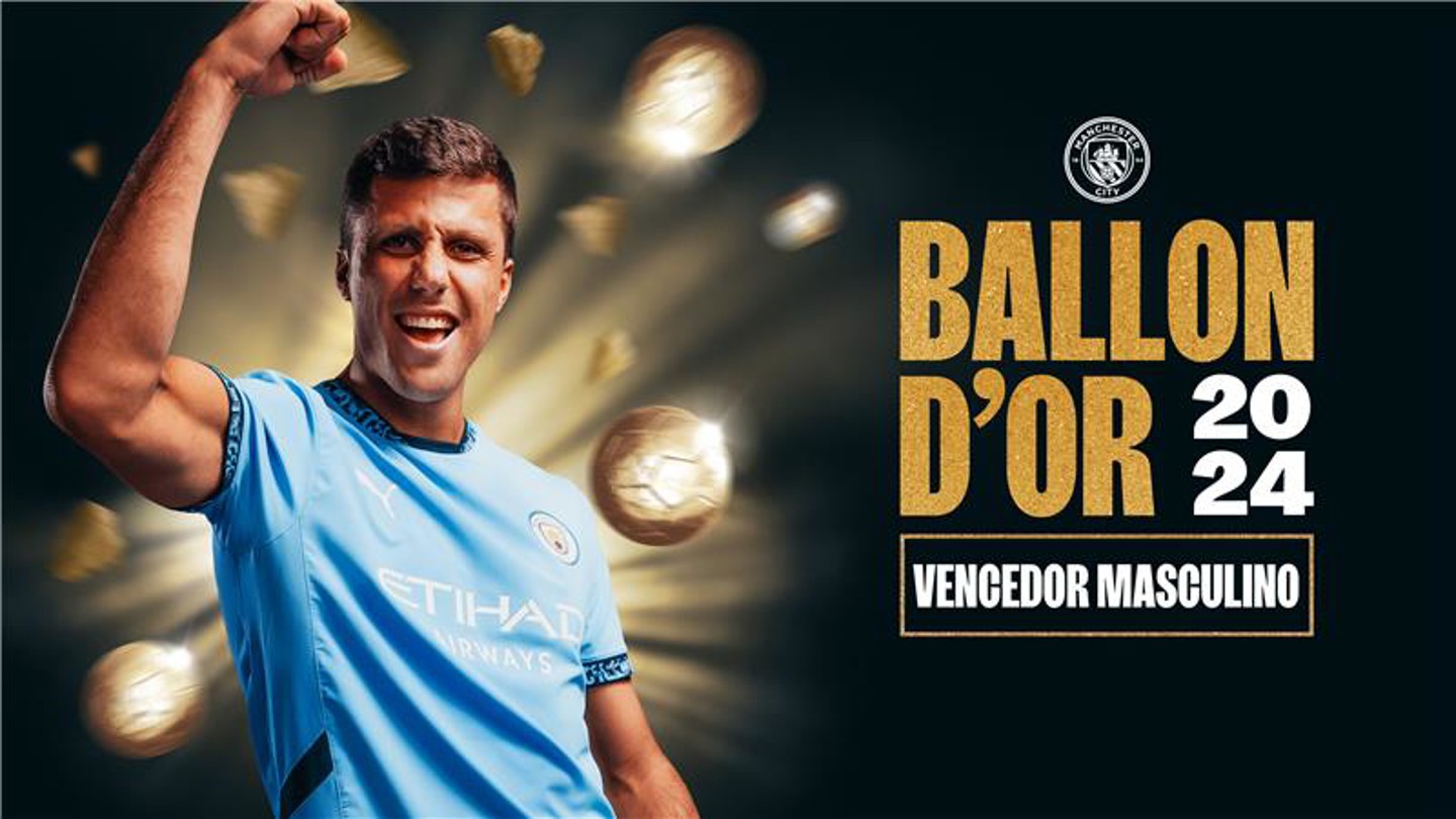 Rodrigo se torna primeiro jogador do City a vencer Ballon d’Or