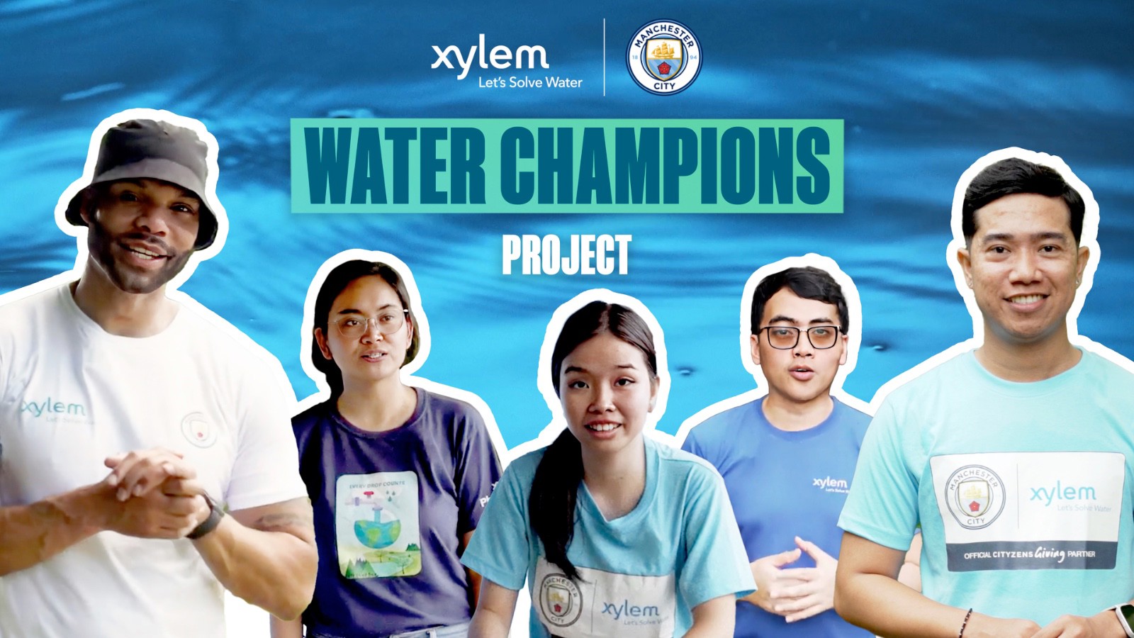 Joleon Lescott visits winning Water Champions Project in Tacloban City with Xylem