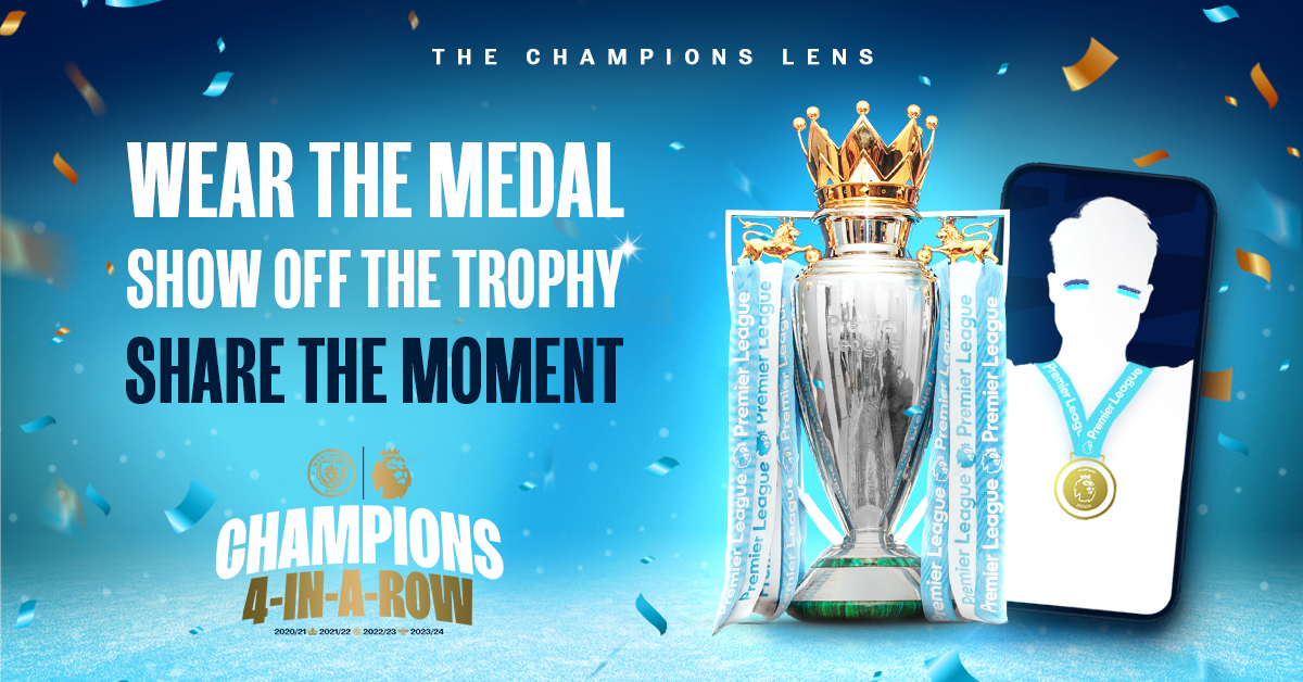Picture yourself with Premier League trophy and try on your own medal